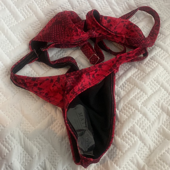 Swim | Matte Collection Claude Monokini Red Snake | Poshmark